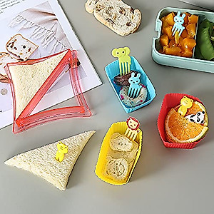 Onanuto Bento Box Adult Lunch Box, 3 in 1 - kids bento box kit with Sandwich Cutters, Microwave Safe Lunch Containers with Lunch Bag Stackable Bento Lunch Box Set (Blue)