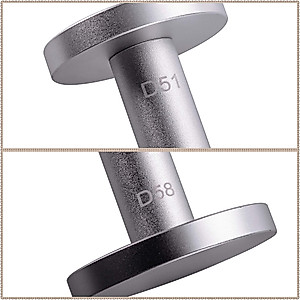 MMtong Coffee Tamper, Espresso Tamper Set 51/58mm for Espresso Barista，Aluminum Tamper Press plus Free 5oz/150ml Milk Frothing Pitcher with Art Pen, Silver