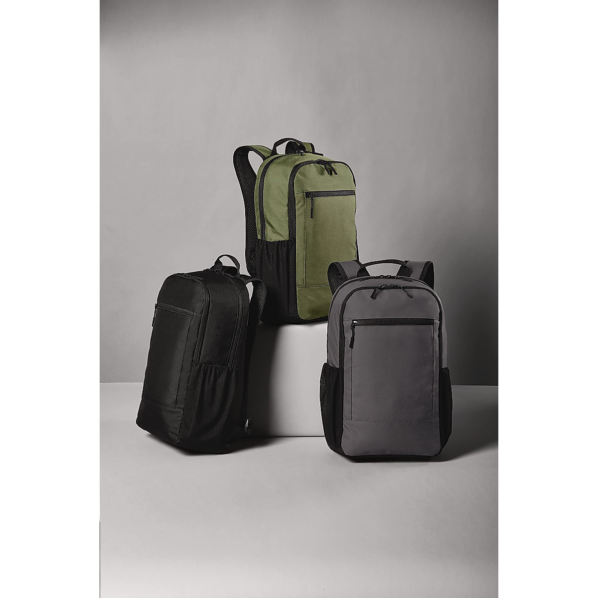 Personalized Daily Commute Business Backpacks, Black, 10 Pack - Your Logo - Customized Casual Computer Backpack for Business