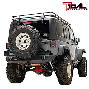 Tidal Fit for 07-18 Wrangler JK Rear Bumper W/Secure Lock Tire Carrier