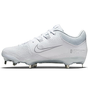 Nike Hyperdiamond 4 Pro Women's Softball Cleat SZ 8 White/Grey