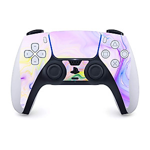 ITS A Skin Skins Compatible with Sony Playstation 5 Console Disc Edition - Protective Decal Overlay Stickers wrap Cover - Pastel Marble Resin Pink Purple Swirls