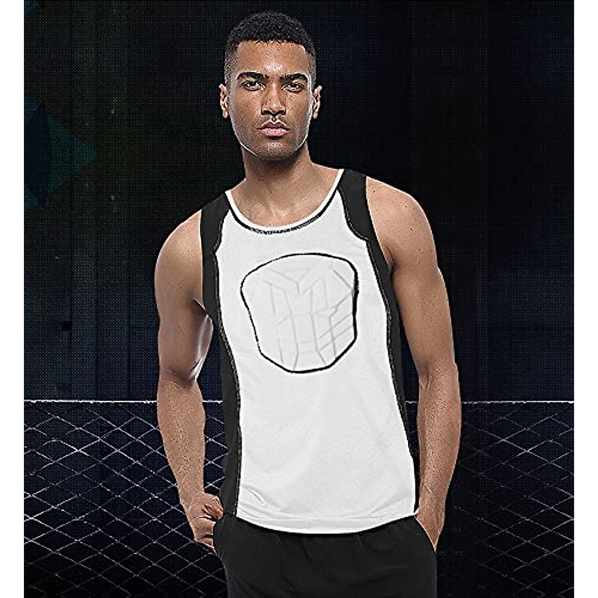 TUOY Padded Sleeveless Shirt Chest Sternum Protector Heart Guard Compression Protective Shirt