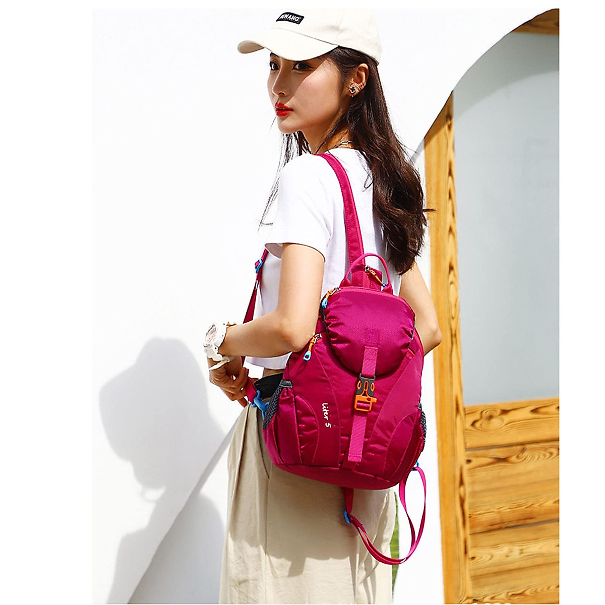 Elsegeod Travel Backpack for Women,Lightweight Carry On Backpack,Hiking Waterproof Backpack Outdoor Sports Bag,Casual Daypack