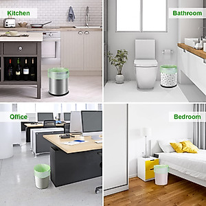 Small Trash Bags 2-2.6 Gallon Plant Starch Based, Inwaysin 200 Count Bathroom Trash Bags, Strong Trash Bags 2.6 Gallon Unscented, Size Expanded, for Bathroom Bedroom Trash Can, Green, 10L