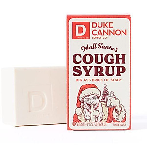 Duke Cannon Supply Co. Big Ass Brick of Soap Bar Holiday Edition Mall Santa (Crushed Candy Canes Scent) Multi-Pack - Superior Grade, Extra Large, Paraben-Free, 10 oz (3 Pack)