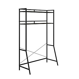 Novogratz Beverly Over-The-Bed Storage for Twin & XL Twin Beds (18.5" L x 42.83" W x 64.86" H), Espresso/Black