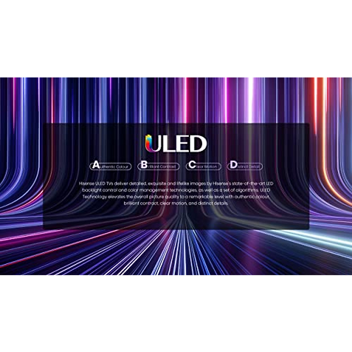 Hisense ULED Premium U7H QLED Series 65-inch Class Quantum Dot Google 4K Smart TV (65U7H, 2022 Model), Black