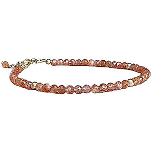 YONKU Sunstone bracelet, abundance jewelry, gift for her, healing stone brac YO-BRACE-7157
