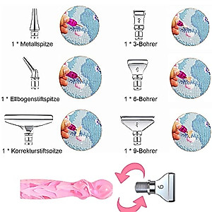 Accfore 22 Pcs Diamond Paint Pen Kits,Spiral Diamond Art Pens Stainless Tips Personalized 5D Diamond Painting Accessories Tools for DIY Painting Crafts