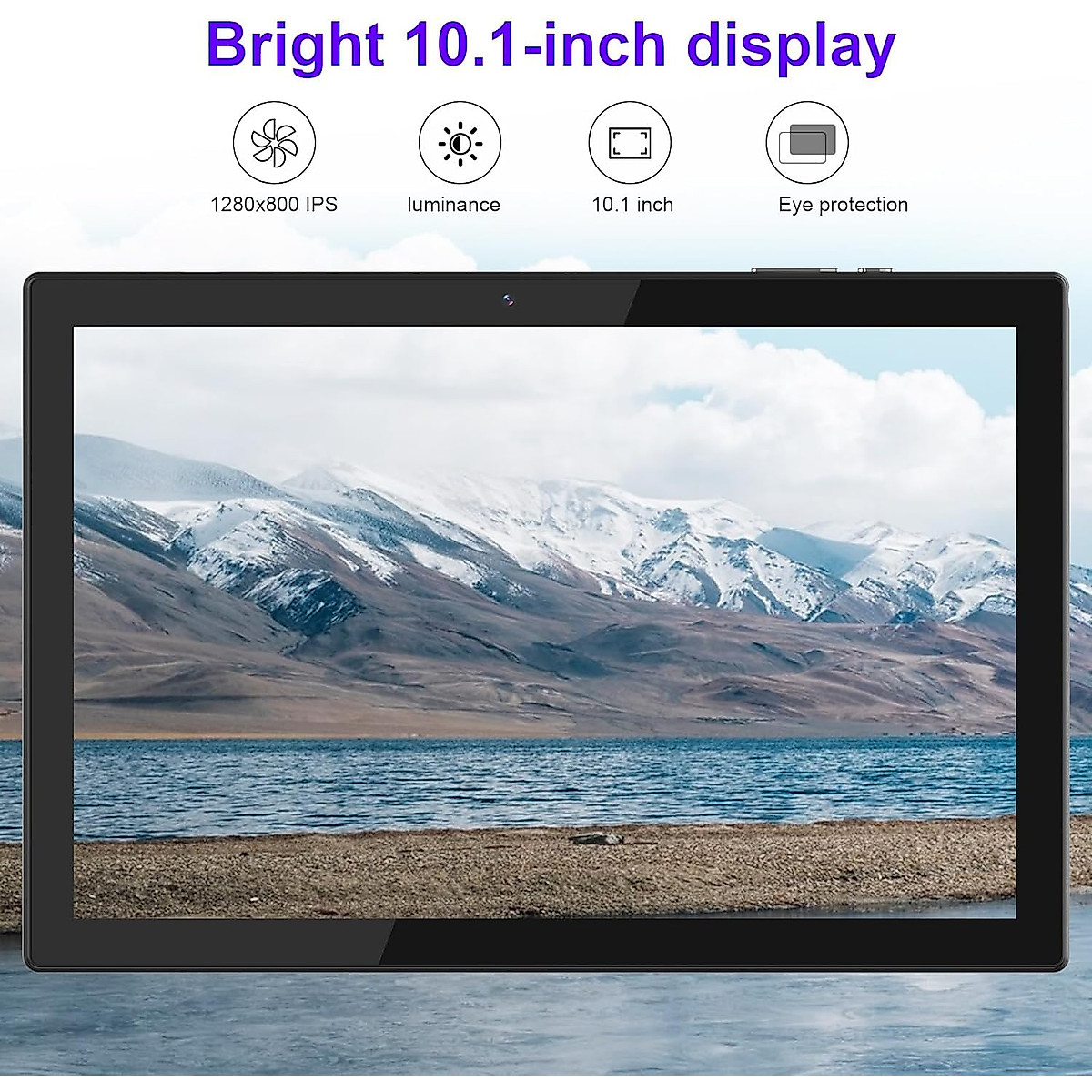 Android 12 Tablet with Keyboard 10 Inch 2 in 1 Tablets Set Include Case Mouse Stylus OTG, 4GB RAM+64GB ROM, 6000mAh Battery, Dual Camera, WiFi, BT, 10.1'' HD Display Tab, Google Certified Tableta