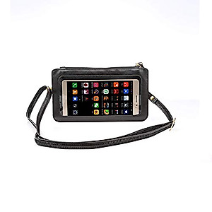 Phone Bag Touch Screen PU Leather Crossbody Bag, Universal Phone Wallet Pouch Shoulder bag for iPhone Xs Max XR X 8 7 Plus,Samsung Galaxy S8 S9 Plus Note 8, S10 Lite, s20+,s20 ultra,Note10+, Note20