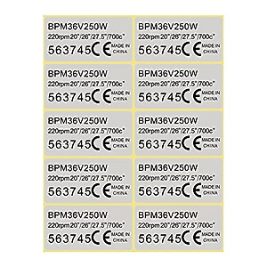 10pcs Mid Drive Motor Sticker 36V 250W Motor Waterproof Sticker Decal 4.5x2.3cm Motor CE Label Tags Compatible with BAFANG BBS01 BBS01B BBS02 BBS02B BBSHD