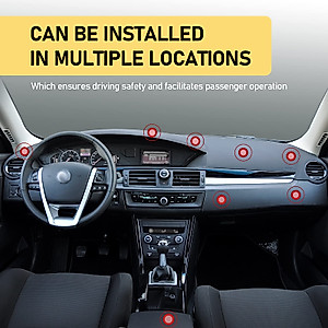 QODOLSI 2 PCS Car Phone Holder, Universal Dashboard Car Mount, Portable Adjustable Cell Phone Mount for Car, Suitable for All Smartphones (Black), QOCTZJ701BL-2PS