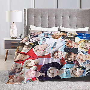 Blanket Stray Kids Lee Felix Soft and Comfortable Wool Fleece Throw Blankets for Sofa Office car Camping Yoga Travel Home Decoration Cozy Plush Beach Blanket Gift…