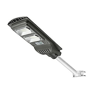 MATEPLUS 200W Solar Street Light 6000 Lumens Outdoor, 96LEDs IP65 Commercial Parking Lot Light with Remote & Motion Sensor for Yard, Basketball Court