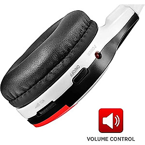 XO Vision IR630R Universal IR Wireless Foldable Headphones - RED Wireless Bluetooth-Enabled Lightweight Portable for iPhone, Car, Kids Wireless Headphones for Universal Car Entertainment System