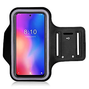 Running Armband for Sony Xperia 10 II 6" Adjustable Arm Phone Case Holder for Leagoo Z15 V1 Sports Mobile Phone Bag for Hiking Exercise Gym Workout with Key Holder