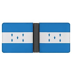 Buonota Honduras Flag 2023 new men's short bi-fold wallet
