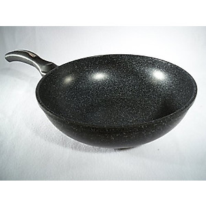 Ceramic Marble Coated Cast Aluminium Non Stick Wok 28 cm (11 inches)