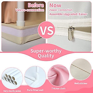 SISTICKER Kids Play Tents for Girls Large Fairy Playhouse for Kids Princess Castle Tent Gift Toys for Girl Toddler Children Play House (Pink) (Pink Tent)