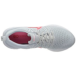 Nike React Infinity Run Flyknit Women's Running Shoe,Pure Platinum/Sunset Pulse/Football Grey/Bright Crimson, 8.5 M