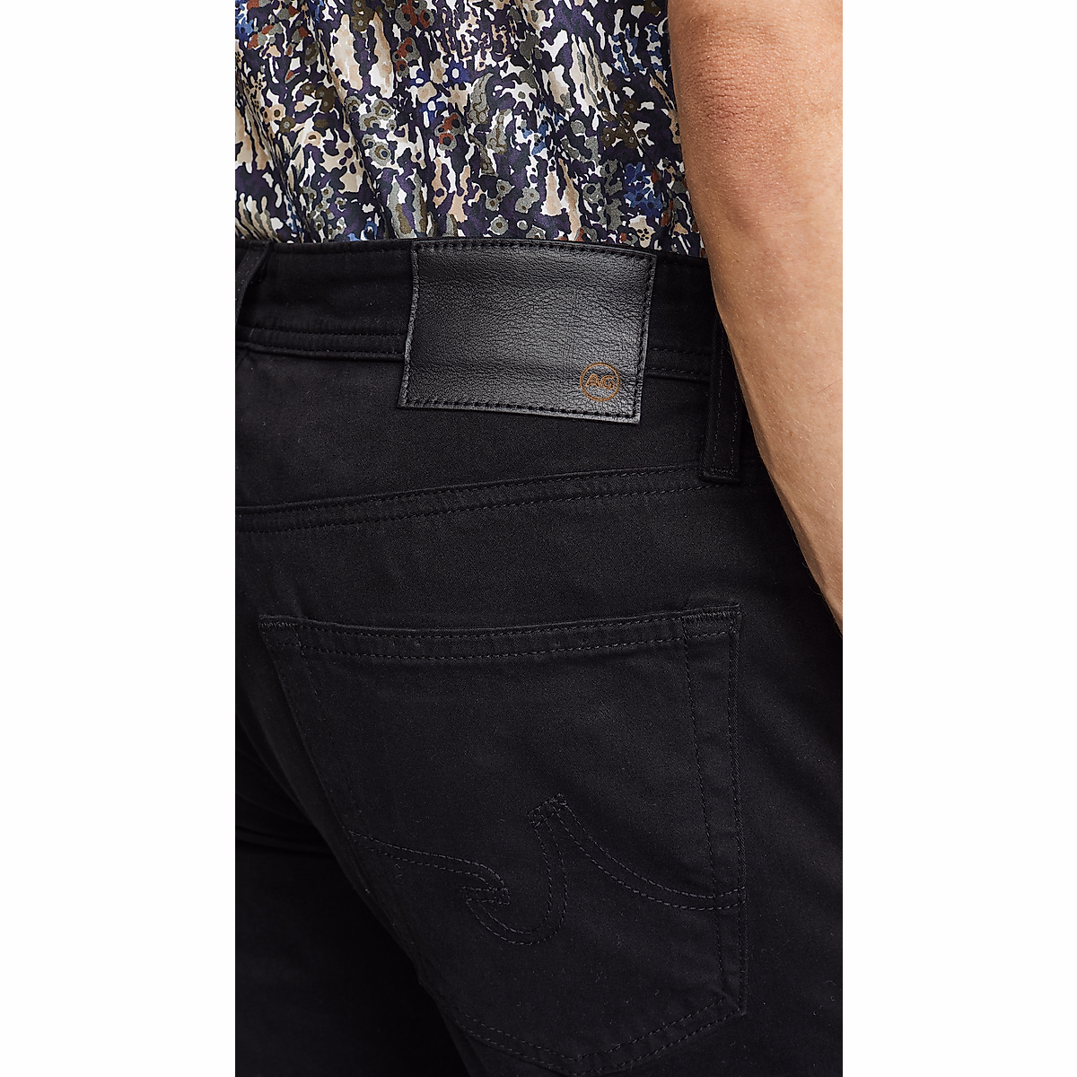 AG Adriano Goldschmied Men's Graduate 5 Pocket Twill Pants, Super Black, 34