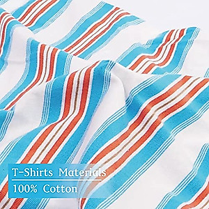 100% Cotton Striped Dog Shirt for Large Dogs, Stretchy Breathable Sleeveless Dog Clothes for Large Dogs, Surbogart by Xobberny Soft Lightweight Cool Pet T Shirt