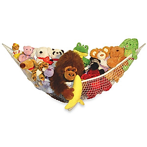Baby Buddy Up and Away Kids Stuffed Animal Hammock Storage Organizer, Organizers and Storage for Baby Items, Display and Organize Children's Stuffed Animals, Stretches Up to 5 Feet, White, Pack of 1