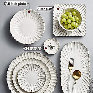 Porcelain Plate and Bowl Set,Dinnerware Set for Home or Special Restaurant, 26 Pcs Dinnerware Sets, Porcelain Tableware Set with Plates and Bowls, White Ceramic Dinner Set for Home Kitchen and Dinnin
