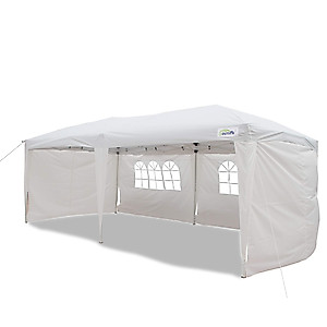 GOUTIME 10x20 Feet Ez Pop Up Canopy Instant Tent Shelter with Weight Bags 4 x 40 lb