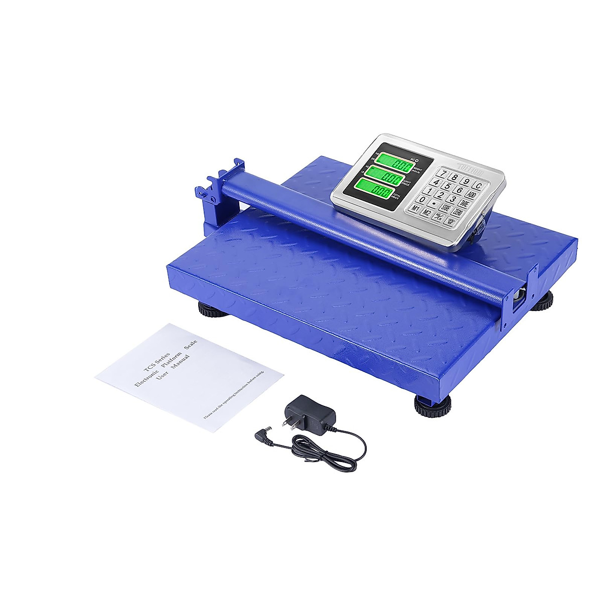 TUFFIOM 661lbs Electronic Digital Platform Scale,Heavy Duty Blue Folding Floor Scales,High-Definition LCD Display,Perfect for Mailing Luggage Shipping Package Price