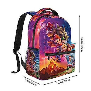 ZADIKO Anime Backpack, 16 Inch Cartoon Multifunction Laptop Daypack for Work/Travel/Outdoor (Anime1)