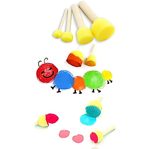 Art & Craft Painting Drawing Tools Mini Flower Sponge Brush Set Fun Kits Early DIY Learning