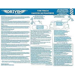 Driven by Battat – Large Toy Fire Truck for Kids – Toy Rescue Vehicle – Red Emergency Toy Truck – Lights & Sounds – 3 Years + – Standard Fire Truck