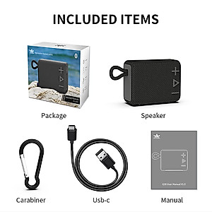 ROYQUEEN Mini Waterproof Bluetooth Speaker, Small Portable Bluetooth Speakers Wireless with TWS, Rich Bass HD Stereo Sound for Home, Beach, Shower, Outdoor Travel 20H Playtime(Red)