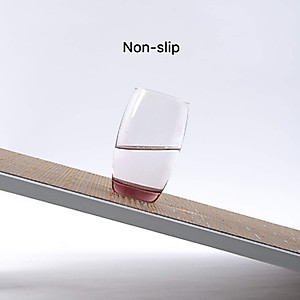 Myir JUN Place Mats, Table Mats Set of 8 Indoor Placemats Washable Non-Slip Heatproof Woven Placemats for Dining Table Fabric Place Mat PVC (Light Brown, Set of 8)