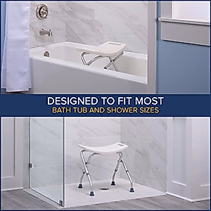 Drive Medical Handicap Bathroom Bench, White (12486 )