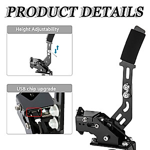 Anman USB Handbrake with Adapter Plate for PC Windows 14 Bit Professional Gaming Peripherals fit Racing Games Logitech G27 G25 G29 G920 G923 Thrustmaster T500 T300