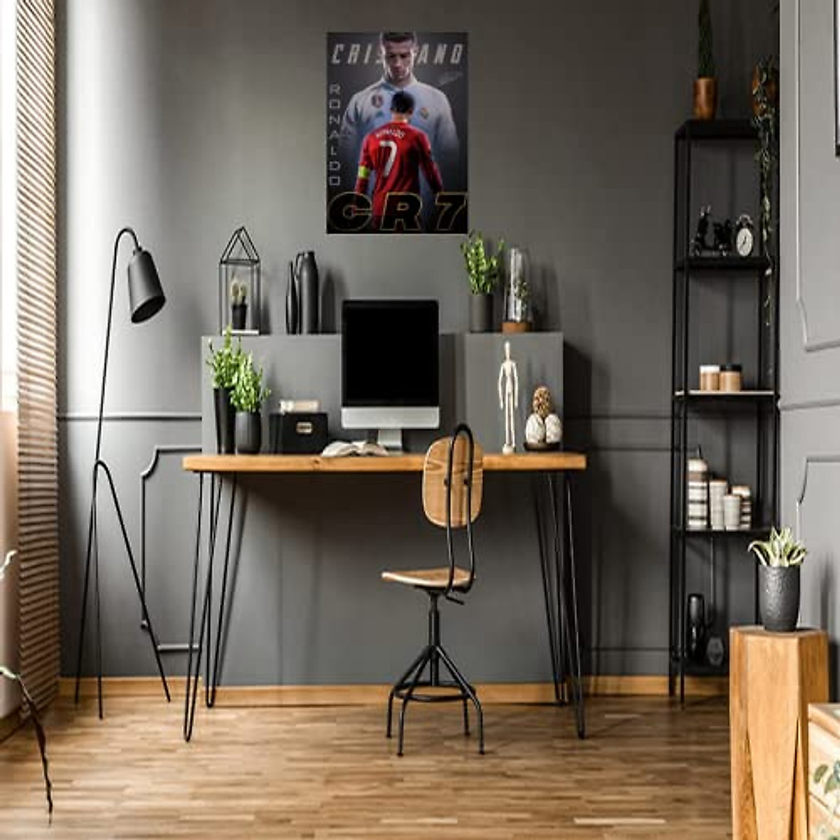 CR7 Cristiano Ronaldo Poster for Wall Art Signed Football Soccer Wall Mount - 12 x16 Inch (LAMINATED)