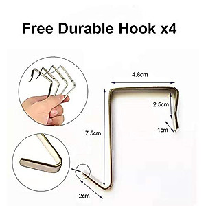 24 Pockets Over the Door Shoe Organizer Hanging Shoe Rack Large Fabric Pocket for Closet Accessory Storage, Hanging Shoe Hanger Organizer with 4 Hooks(Beige)