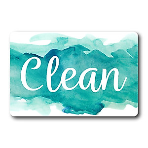 Brothers Bench Aqua & Gray Dirty Clean Dishwasher Magnet, Clean Dirty Magnet for Dishwasher, Universal Dishwasher Magnet Clean Dirty Sign for Kitchen Organization