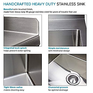 Transolid TFH-2522-MB 25 in. x 22 in. x 34.3 in. Stainless Steel Laundry Sink with Wash Stand in Matte Black