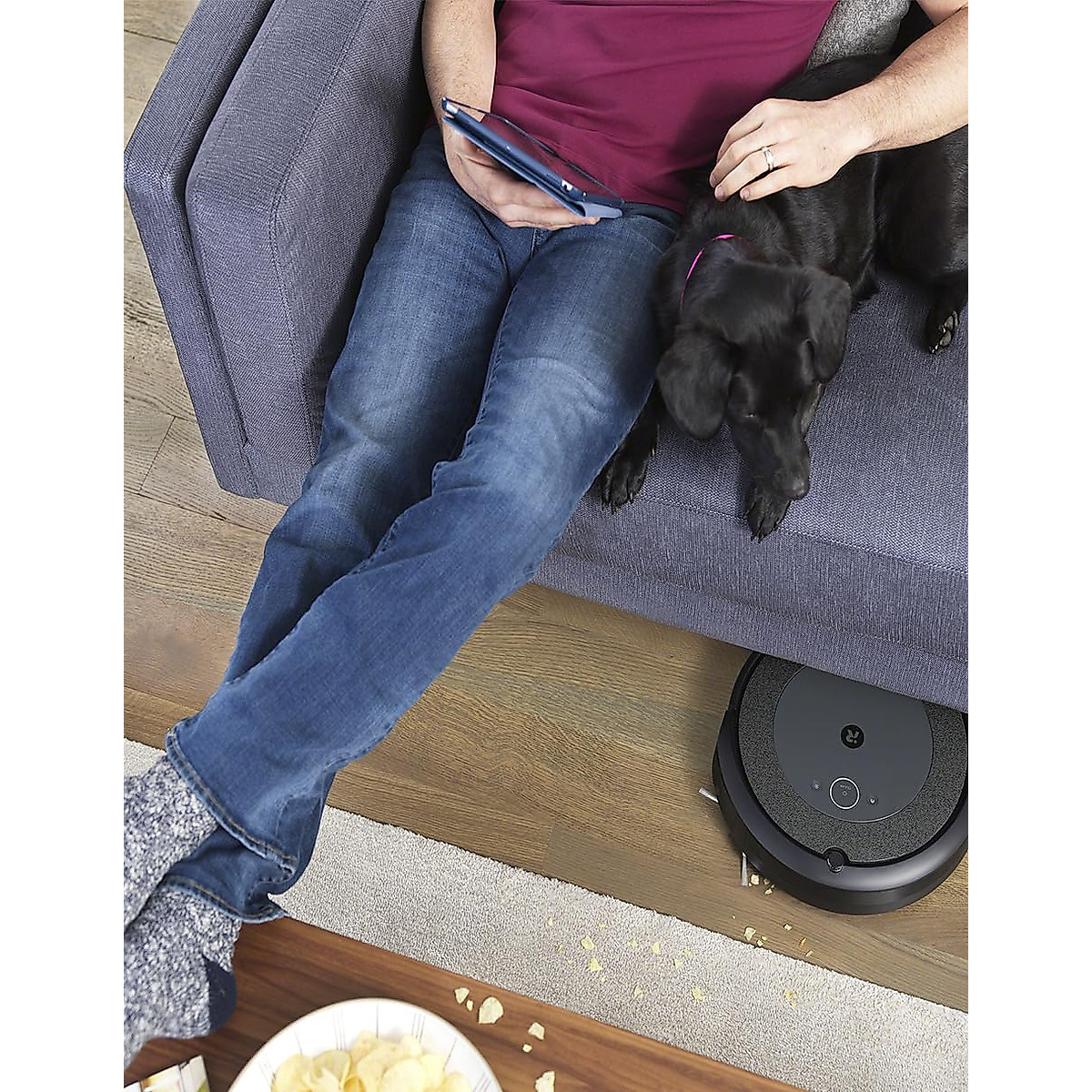 iRobot Roomba i4+ EVO (4552) Robot Vacuum with Automatic Dirt Disposal - Empties Itself for up to 60 Days, Wi-Fi Connected Mapping, Compatible with Alexa, Ideal for Pet Hair, Carpets