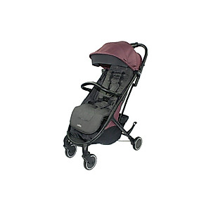 Evezo Channy Lightweight Roll 'N' Go Folding Travel Stroller- Gray (Dusty Rose)