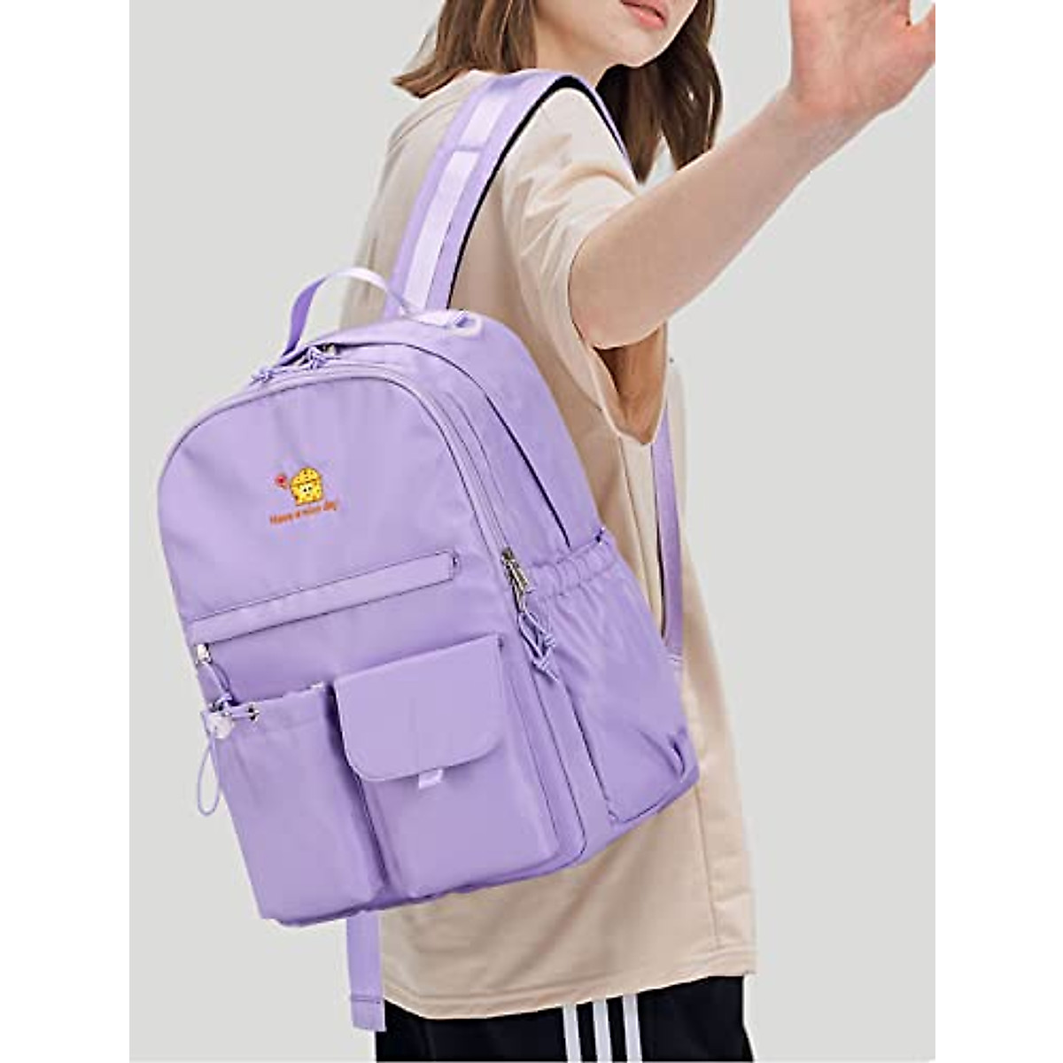 Lanola Laptop Backpacks School Bag College Backpack Anti Theft Travel Daypack Large Bookbags for Teens Girls Women Students - Purple