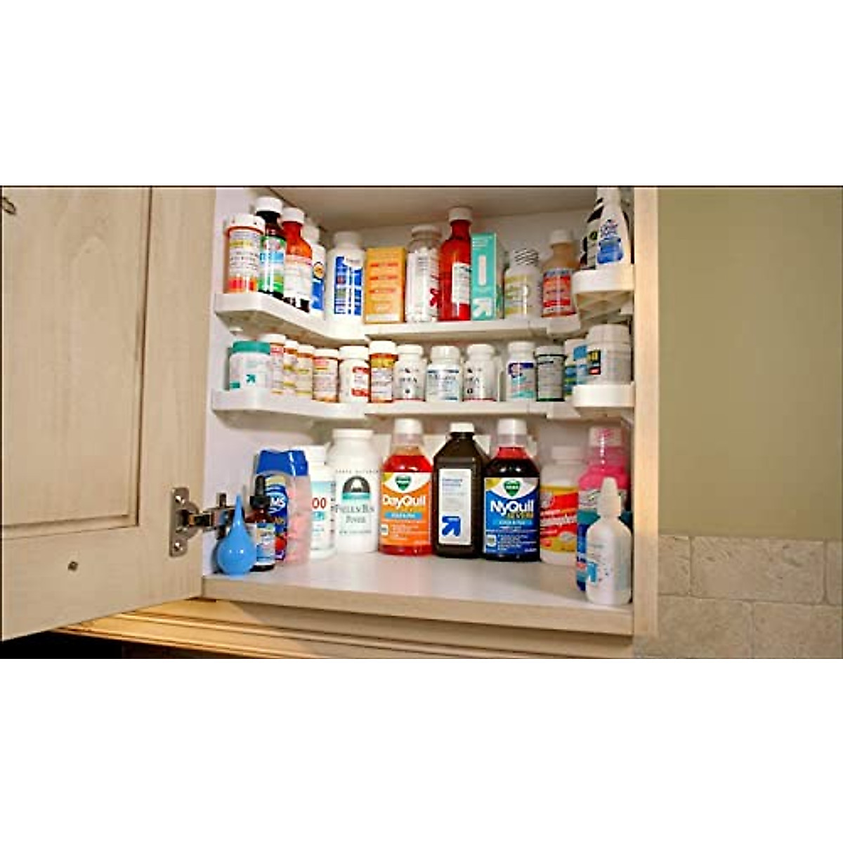 Spicy Shelf Deluxe - Expandable Spice Rack and Stackable Cabinet & Pantry Organizer (1 Set of 2 shelves) - As seen on TV Deluxe (Spicy Shelf Organizer)