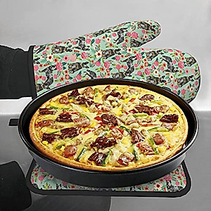 Australian Cattle Dog Oven Mitts & Pot Holders Sets Potholders with Hanging Loop Non-Slip Kitchen Cooking Gloves for BBQ Baking Grilling