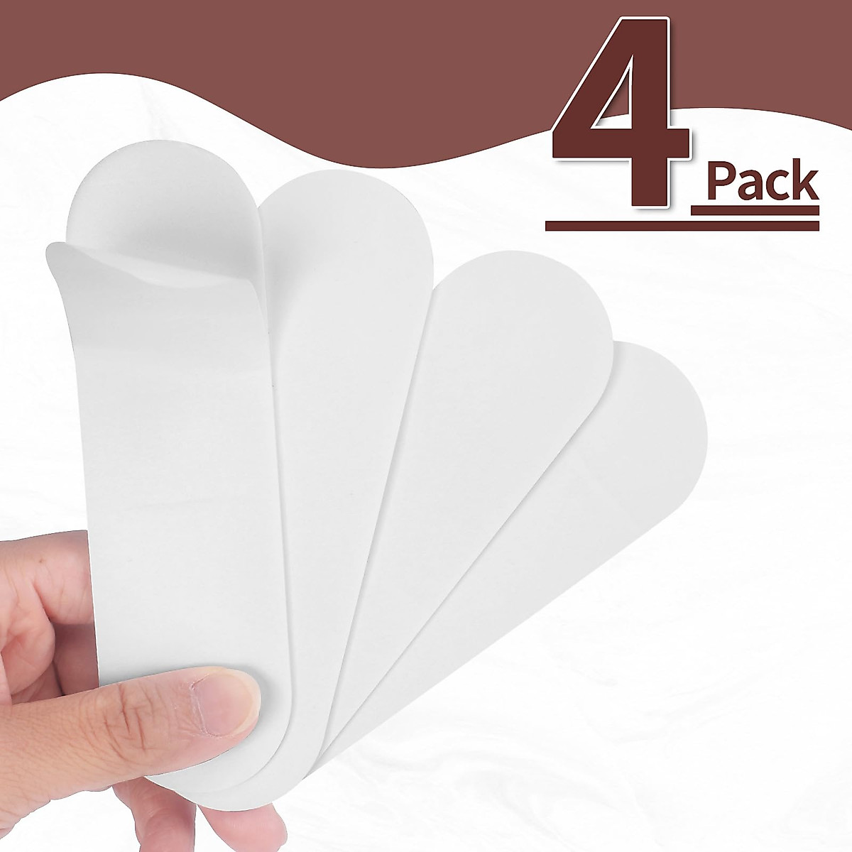 UXIETIN Paper Towel Holder Adhesive,Strong Viscous Wall Mout Paper Towel Holder Under Cabinet Adhesive Strip Replacement,4PCS