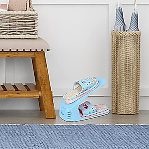 Shoe Stacker | Adjustable Double Layer Storage Shoe Organizer Holder | 3-Level Shoe Shelf Space-Saving Storage Shoe Stacker Holder Yechun